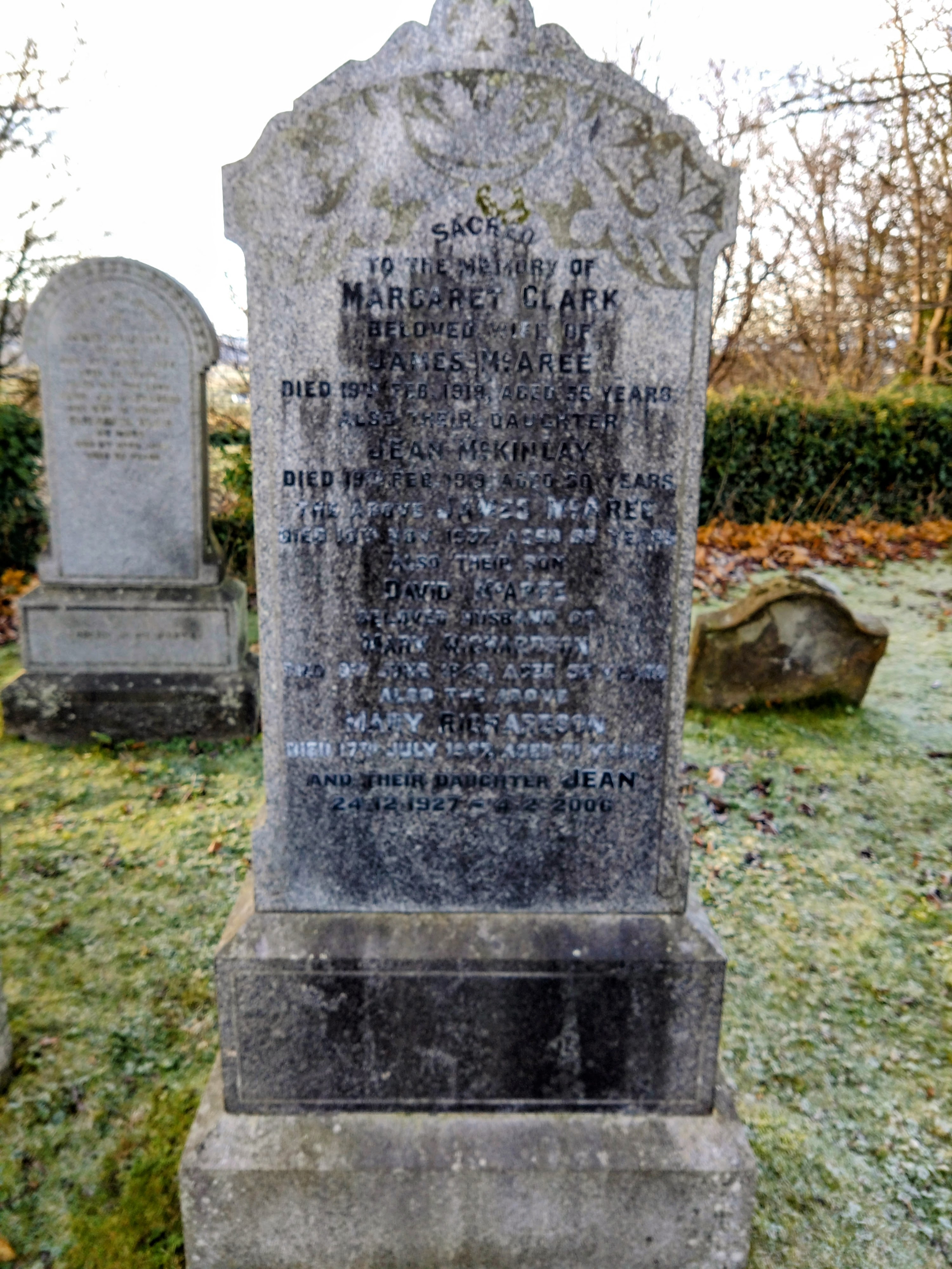 Remembering Margaret Clark and Jean McKinlay McAree – Broken Columns