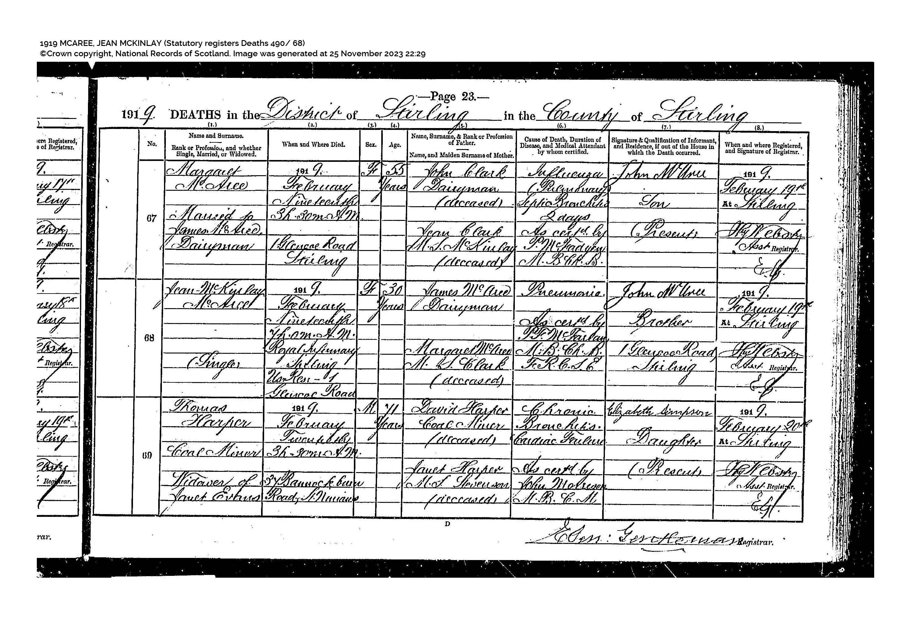 Remembering Margaret Clark and Jean McKinlay McAree – Broken Columns