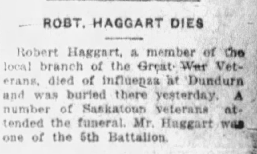 Remembering Robert Haggart – Broken Columns