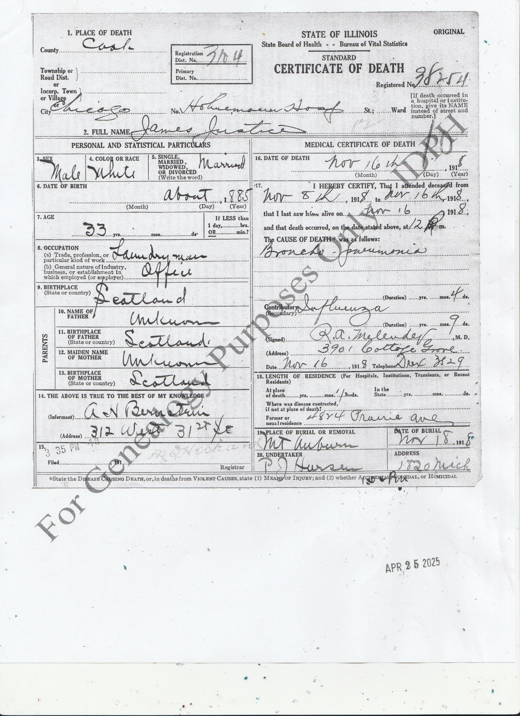 Remembering James Justice – Broken Columns